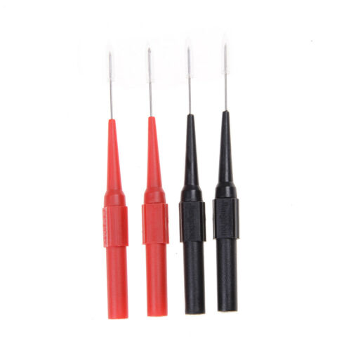 4 X Multimeter Test Lead Extention Back Probes Sharp Needle Micro Pin ...